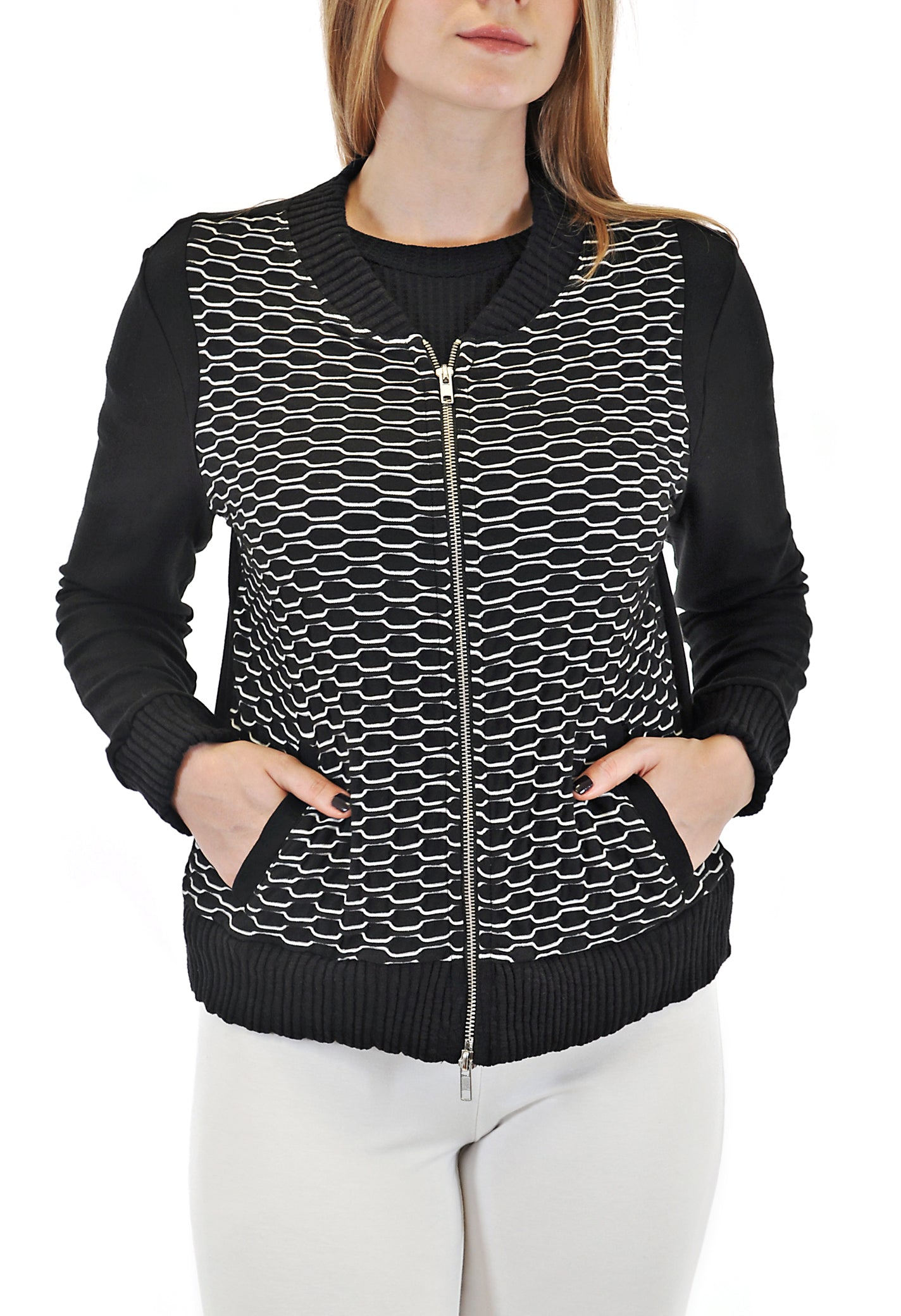 BOMBER JACKET FISH SCALE FRONT DESIGN